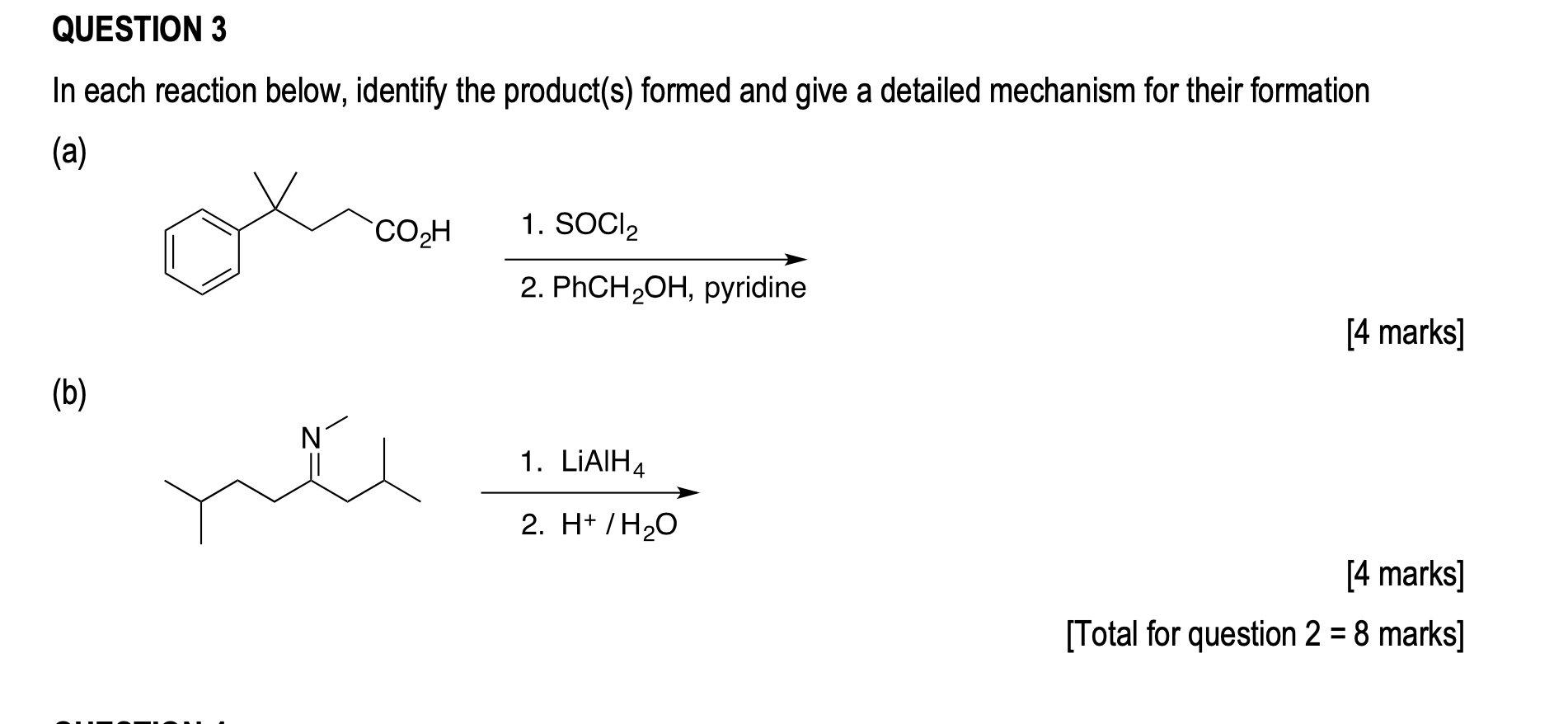 Solved In each reaction below, identify the product(s) | Chegg.com