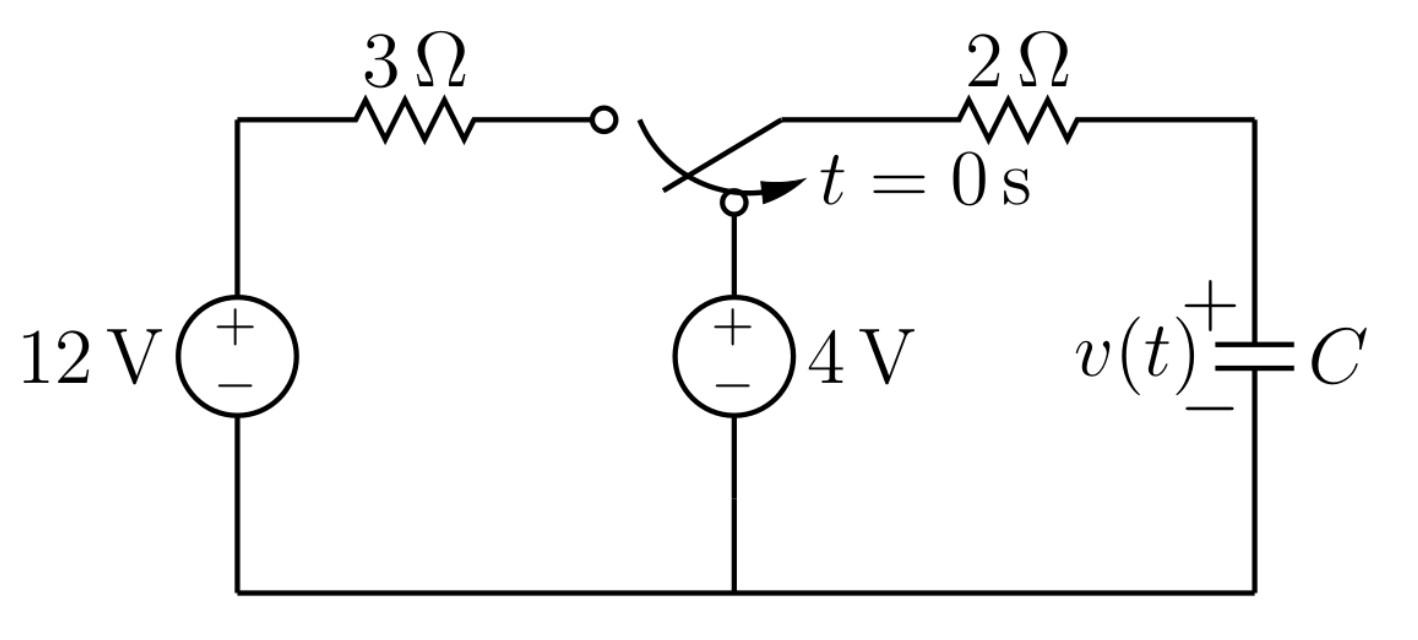 Solved 1. Find capacitor initial voltage 2. Find capacitor | Chegg.com