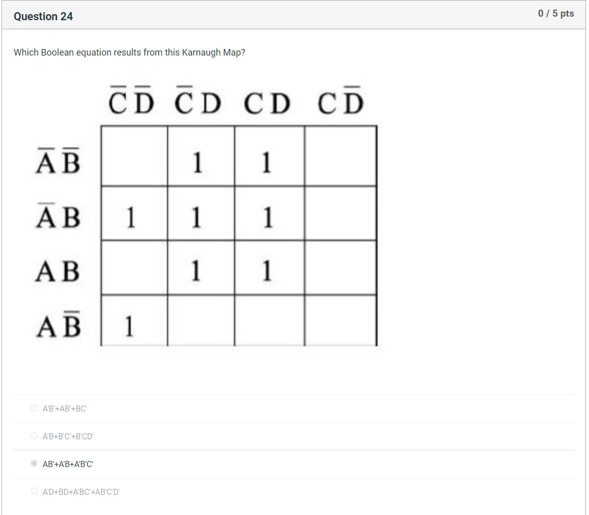 Solved s the simplest form of X=AB+AC′+BC? X=A+BC It is in | Chegg.com