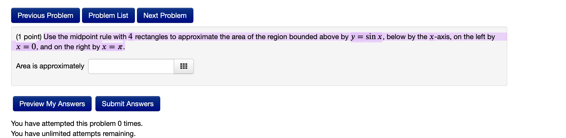 Solved Use the midpoint rule with 4 4 rectangles to | Chegg.com