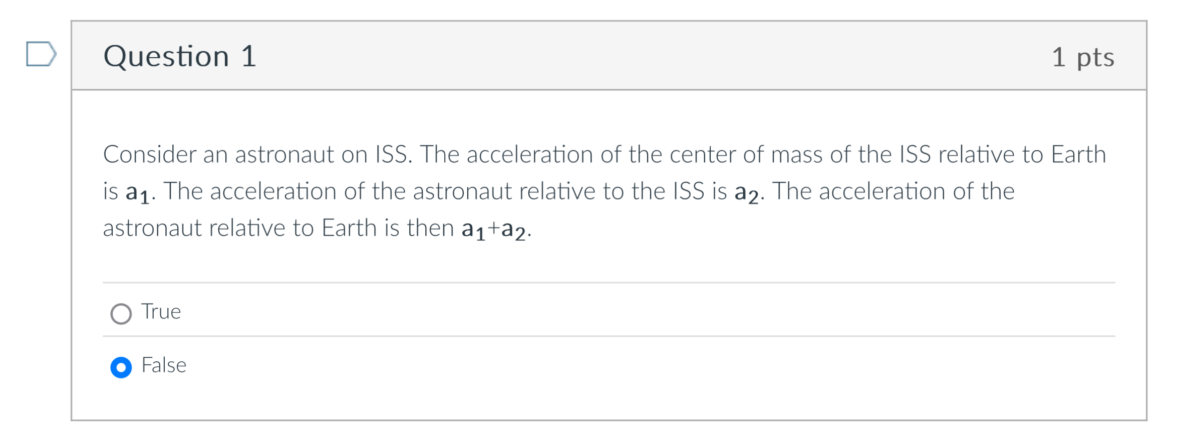 Solved Question 1Consider an ﻿astronaut on ﻿ISS. The | Chegg.com