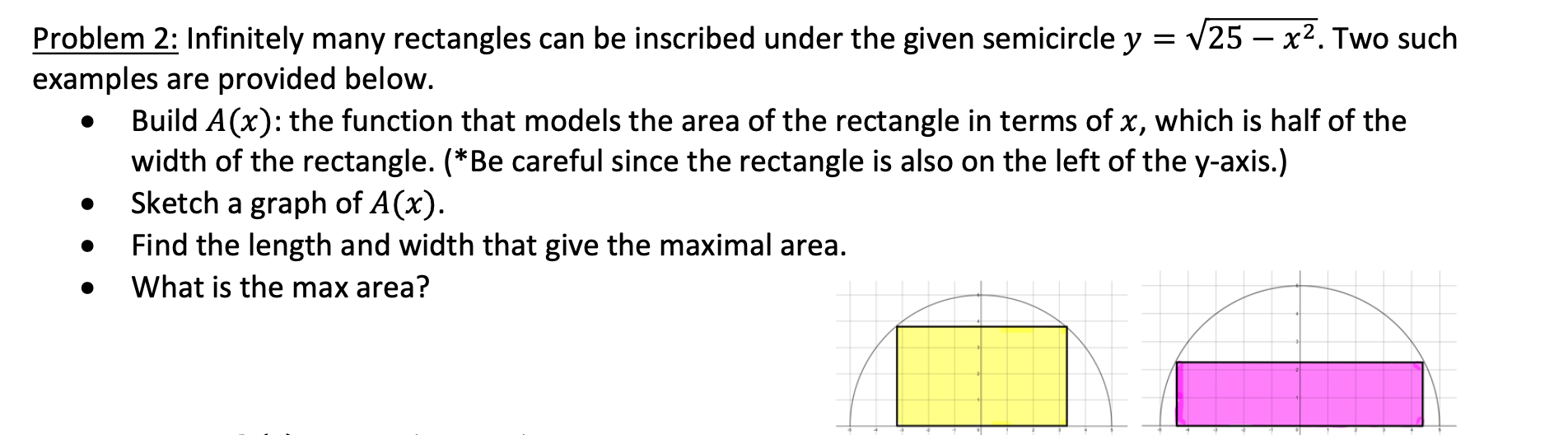 Solved Problem 2: Infinitely many rectangles can be | Chegg.com