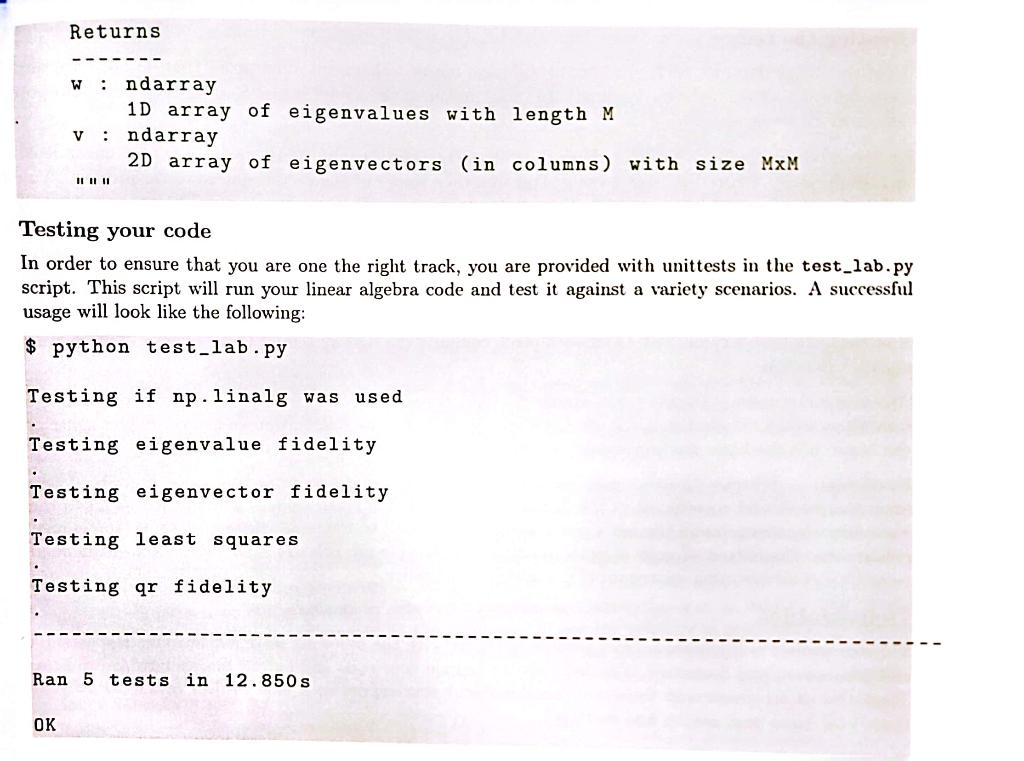 Solved Write the eigen(A, MAX_ITER = 100) Function and test | Chegg.com