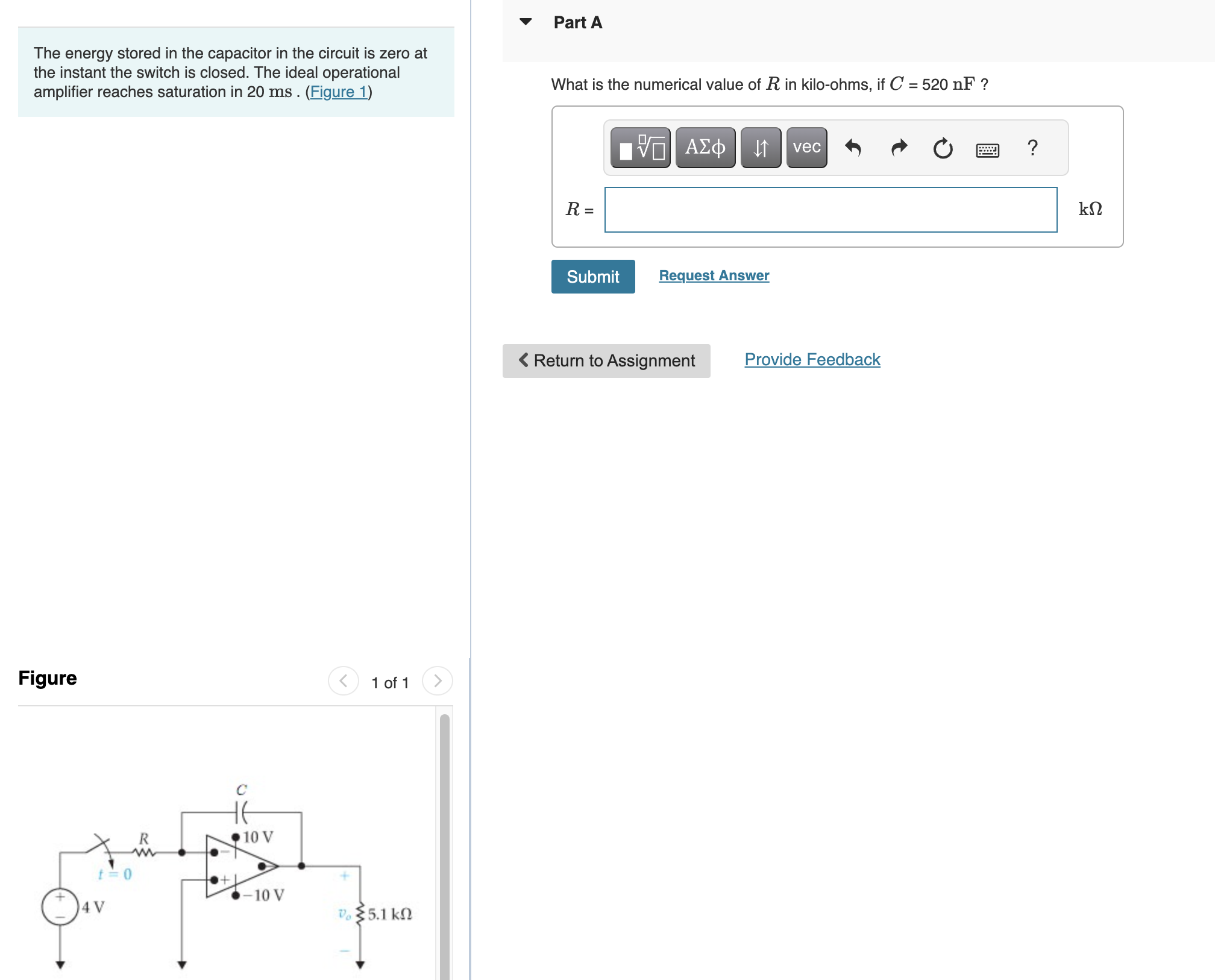 Solved Part AThe energy stored in the capacitor in the | Chegg.com