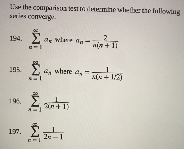 Solved Use the comparison test to determine whether the | Chegg.com