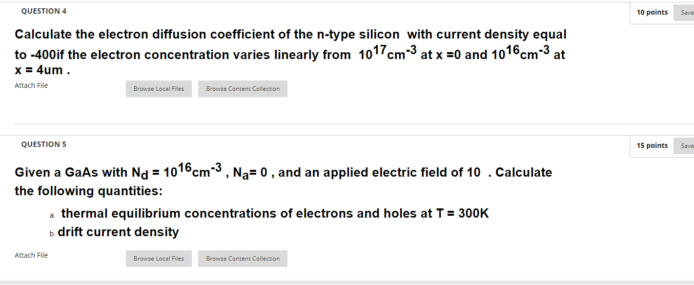 [Solved]: Calculate the electron diffusion coefficient of