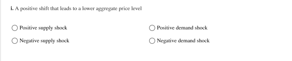 Solved e. A rightward shift in the AD curve Positive demand | Chegg.com
