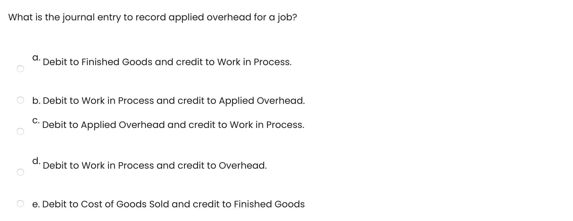 Solved What is the journal entry to record applied overhead | Chegg.com