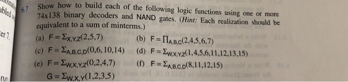 Show how to build each of the following logic | Chegg.com
