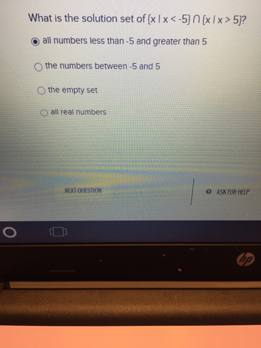 Solved What is the solution set of {x | x