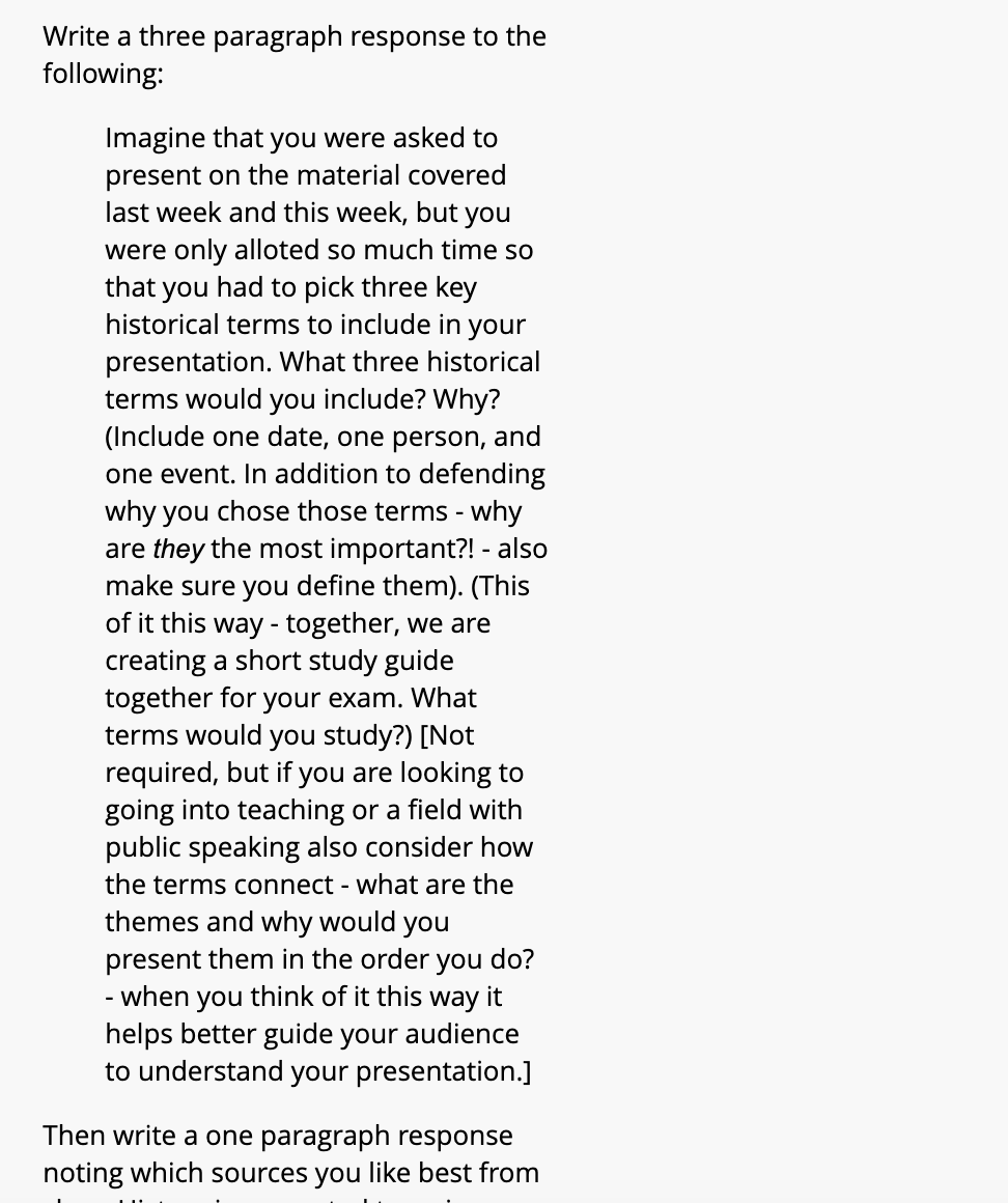 ite a three paragraph response to the owing: Imagine | Chegg.com