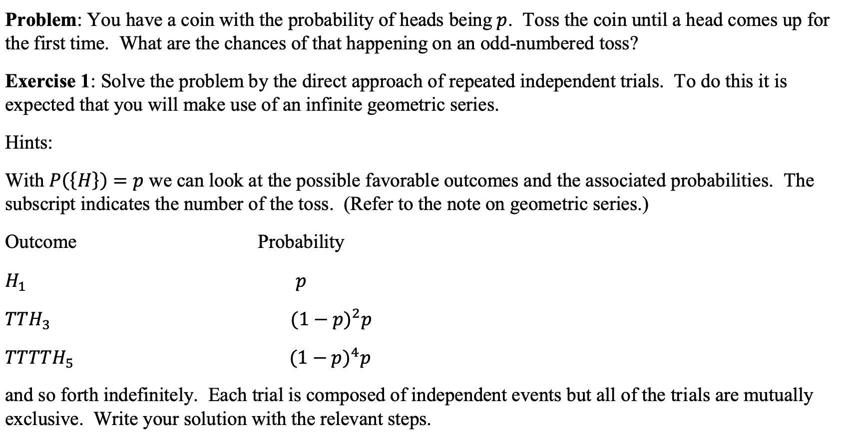 Solved Solve the problem by the direct approach of repeated | Chegg.com