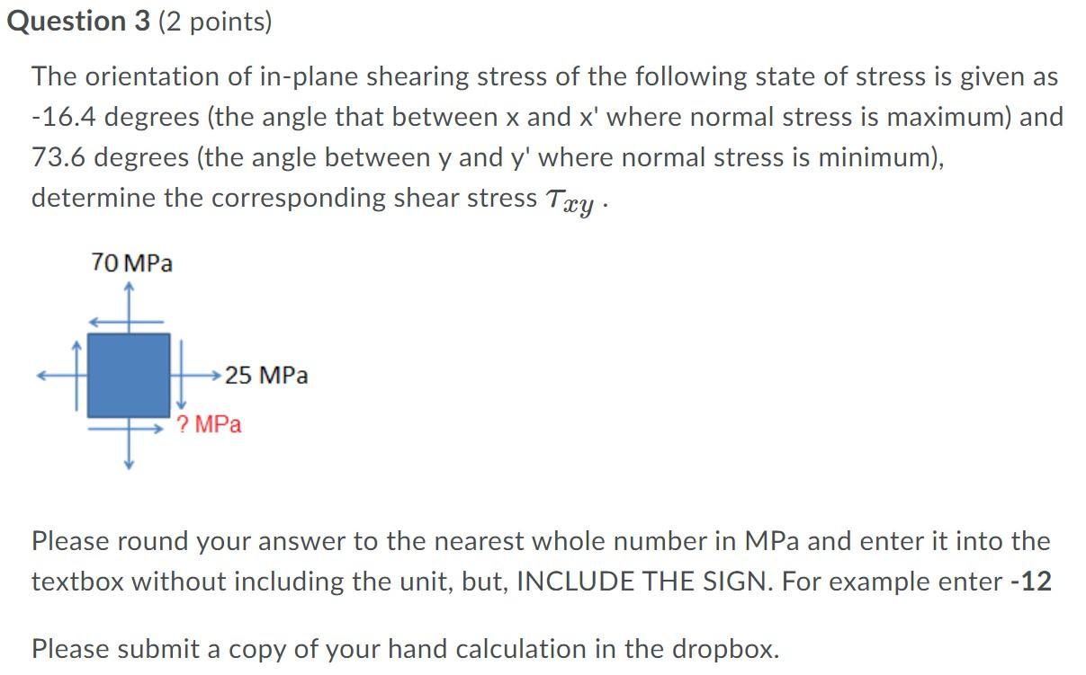 Solved ion 3 2 Points The Orientation Of In plane Chegg
