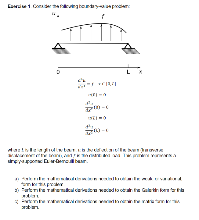 Solved Exercise 1. Consider the following boundary-value | Chegg.com