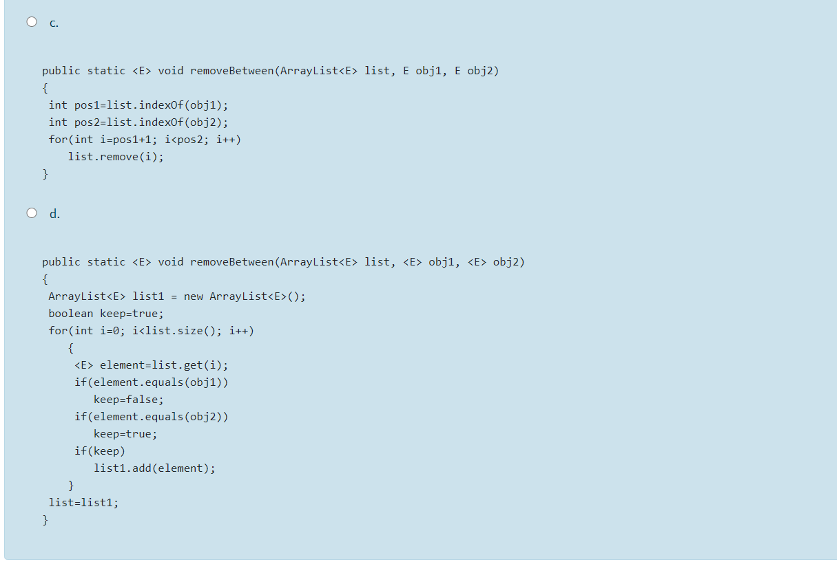 Solved Which of the following is correct code (compiles | Chegg.com