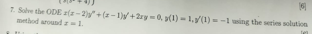 Solved 7. Solve the ODE | Chegg.com