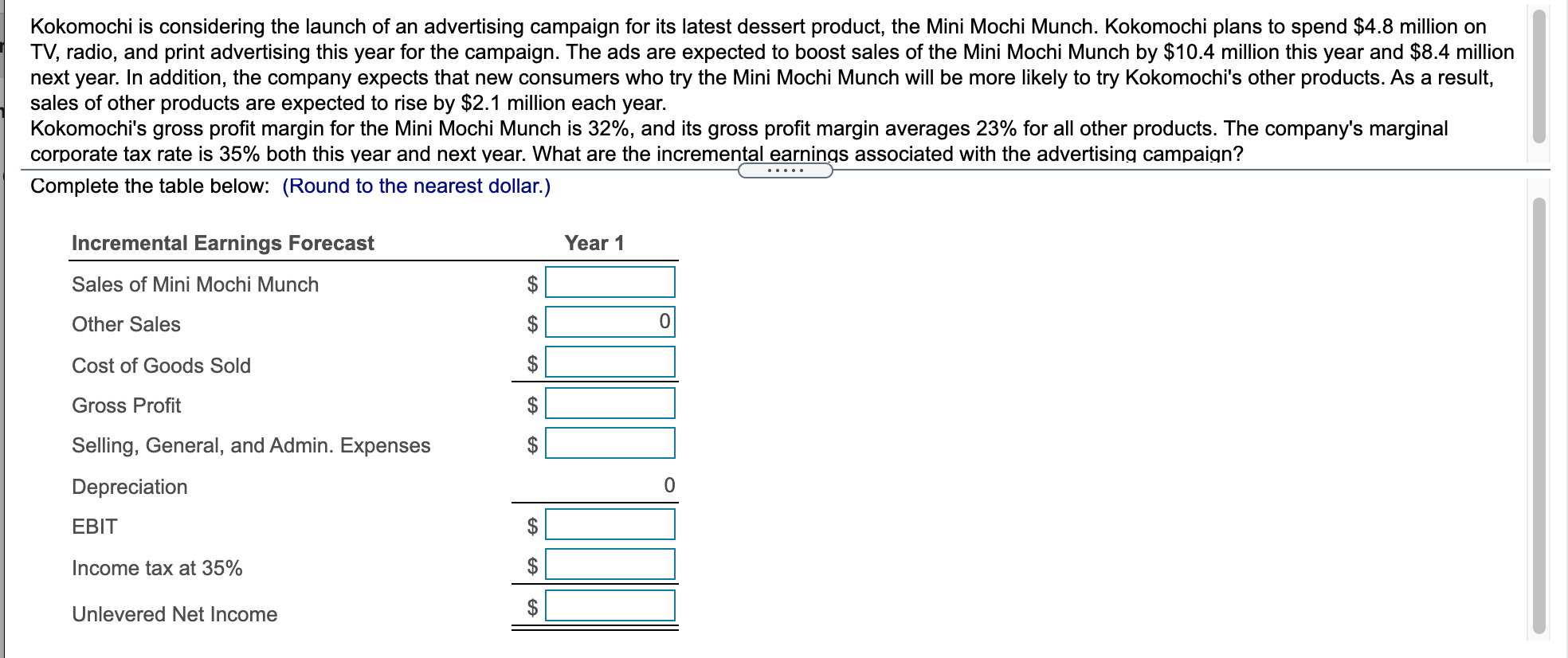 Solved Kokomochi is considering the launch of an advertising | Chegg.com
