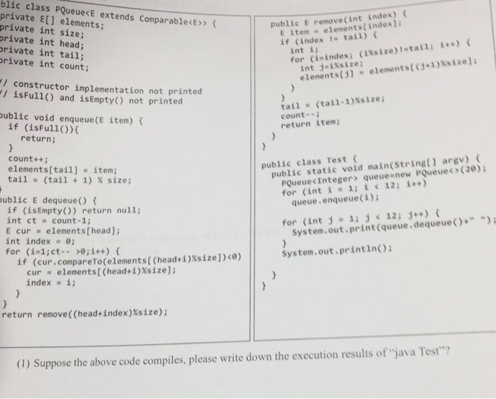 Solved public class PQueuecE extends Comparable > { | Chegg.com