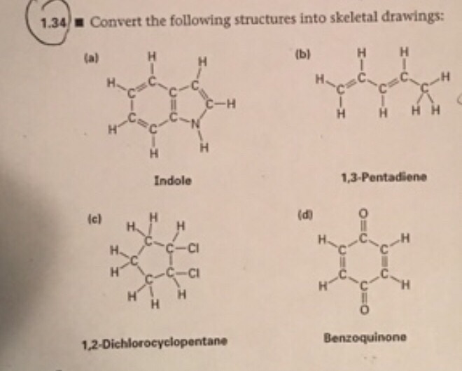 Solved 34Convert the following structures into skeletal | Chegg.com