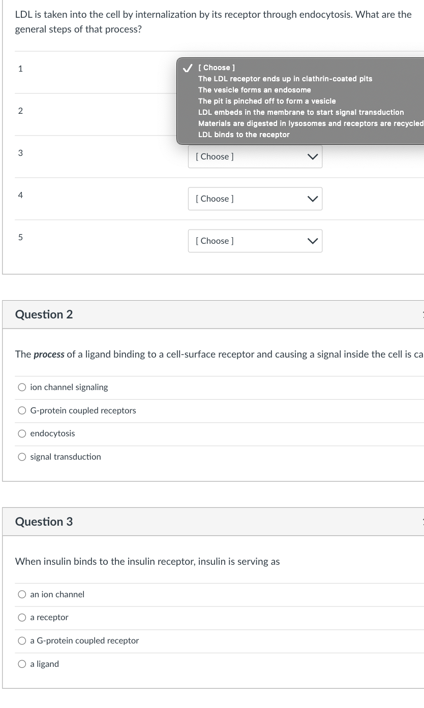 Solved LDL is taken into the cell by internalization by its | Chegg.com