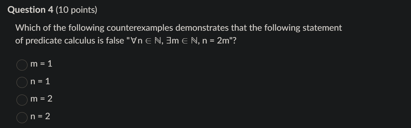 Solved Which of the following counterexamples demonstrates | Chegg.com