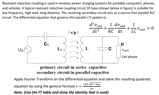 Solved Resonant inductive coupling is used in wireless power | Chegg.com