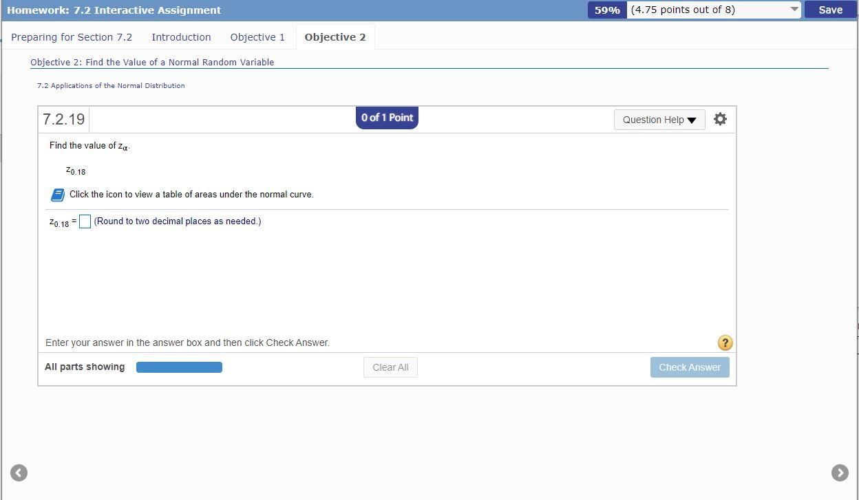 Solved Homework: 7.2 Interactive Assignment 59% (4.75 points | Chegg.com