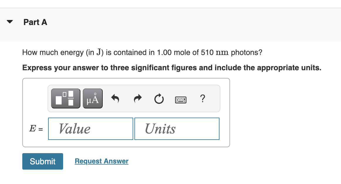 Solved How much energy (in J ) is contained in 1.00 mole of | Chegg.com
