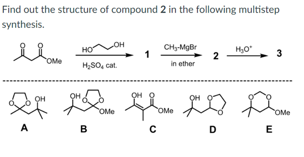 Solved Find out the structure of compound 2 in the following | Chegg.com