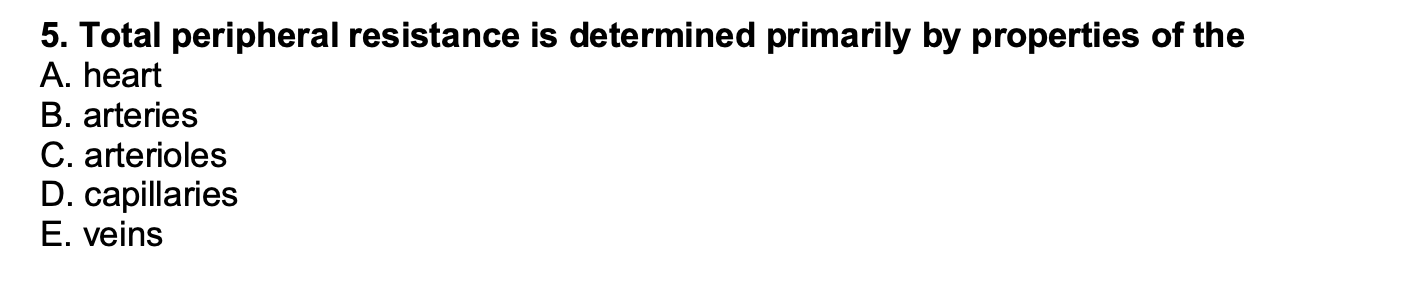 Solved Answer: C. What is Total Peripheral resistance ? And | Chegg.com