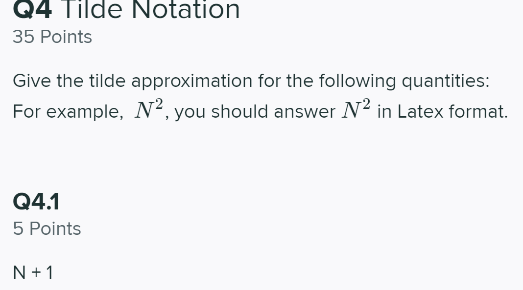Solved Q4 Tilde Notation 35 Points Give the tilde | Chegg.com