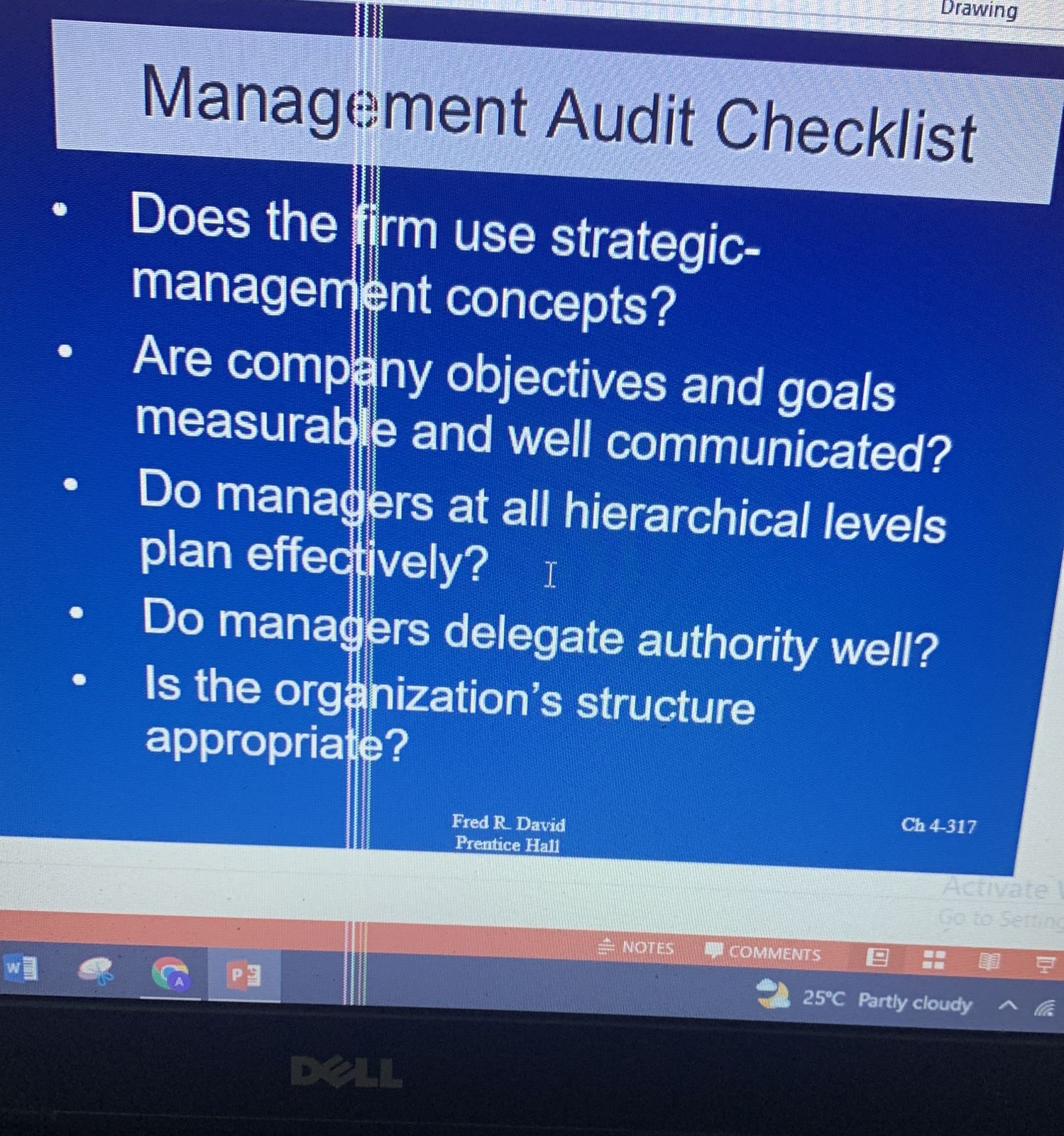 Solved Management Audit Checklist - Does the firm use | Chegg.com