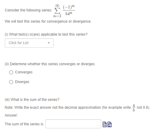 Solved Consider the following series: (-1) Solved Consider the following series: (-1)
