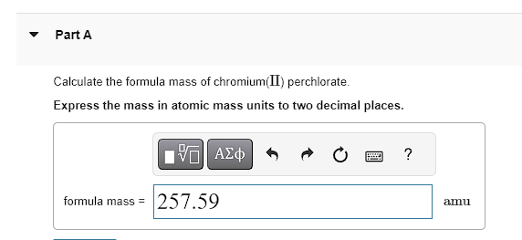 Solved Calculate the formula mass of chromium(II) | Chegg.com