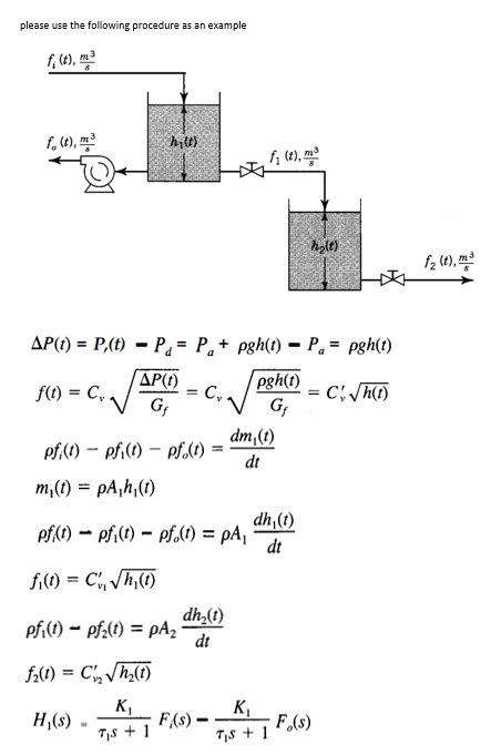 Solved For the system below. The diameter of the first tank | Chegg.com