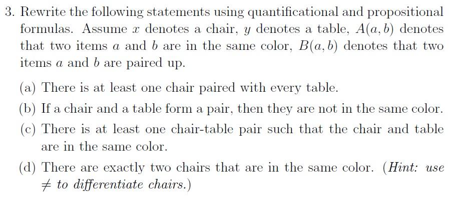 Solved 3. Rewrite the following statements using | Chegg.com
