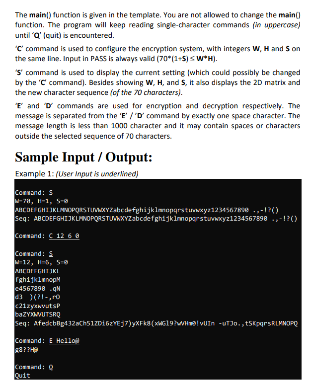 Solved Problem description In this assignment, you will work | Chegg.com
