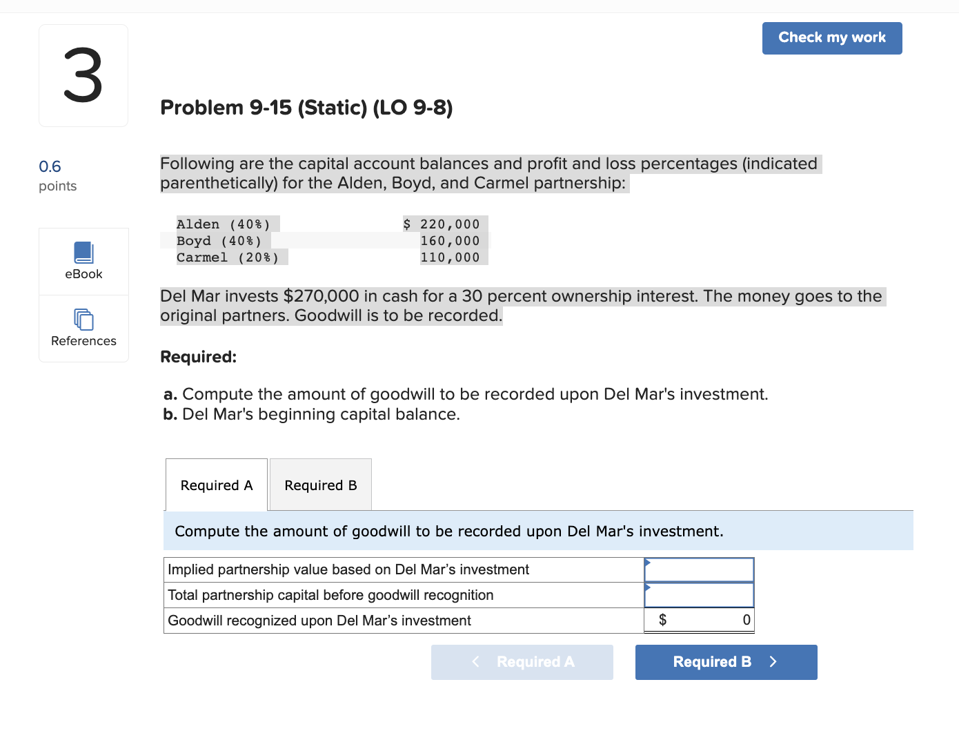 Solved Problem 9-15 (Static) (LO 9-8) Following are the | Chegg.com