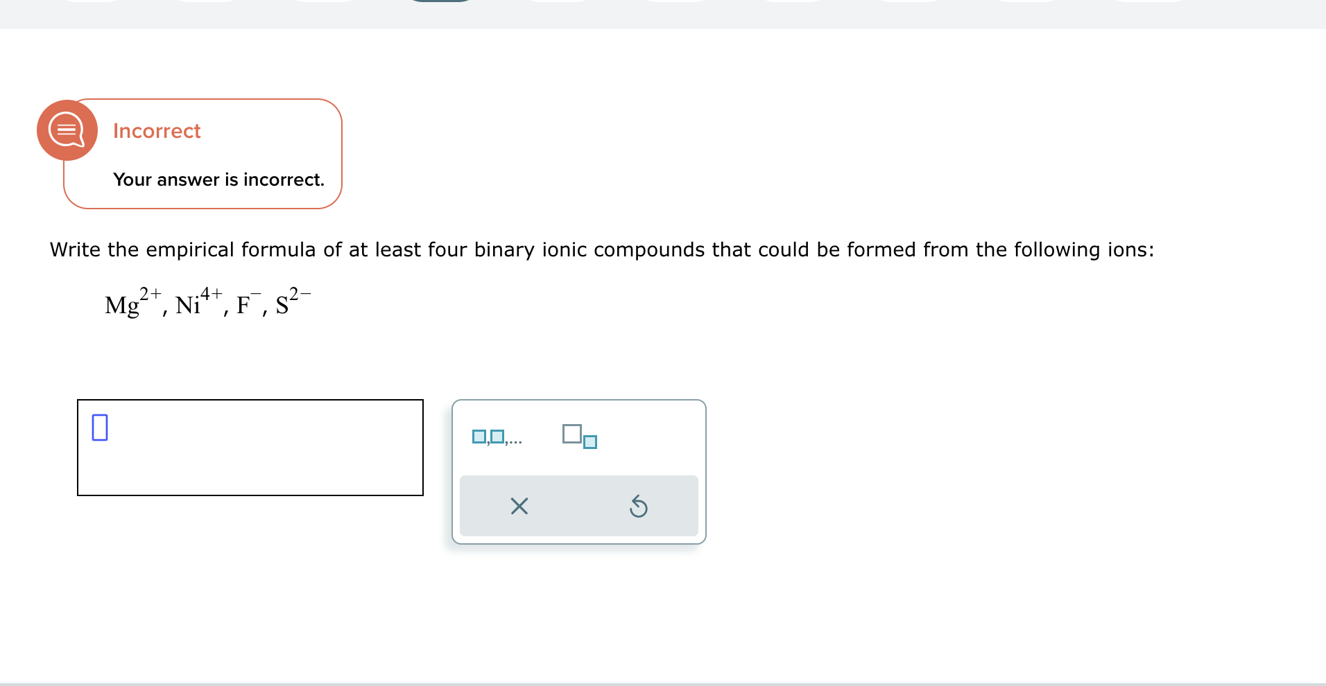 Solved Write the empirical formula of at least four binary | Chegg.com