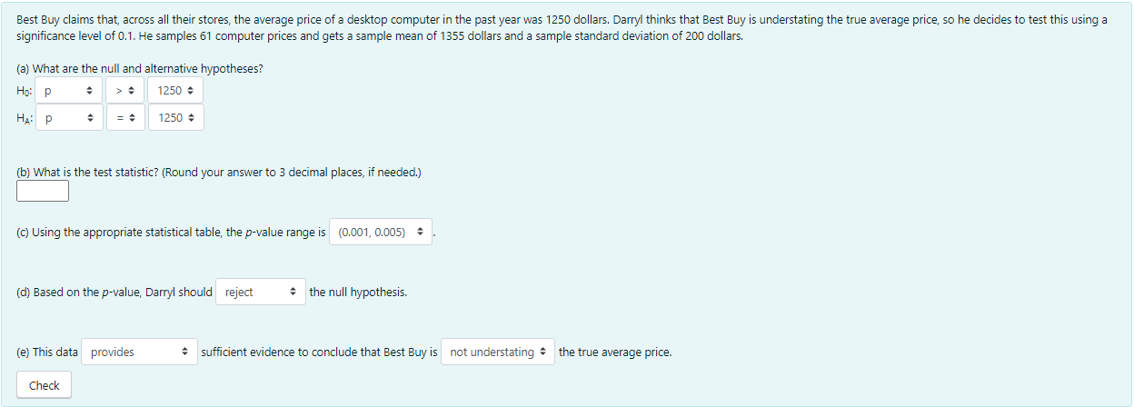 Solved Best Buy claims that, across all their stores, the | Chegg.com