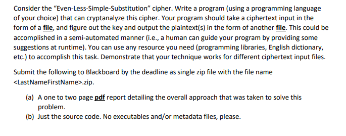 Solved Consider the "Even-Less-Simple-Substitution" cipher. | Chegg.com