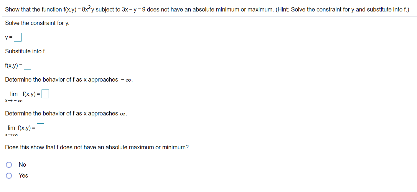 Solved Show That The Function F X Y 8xy Subject To