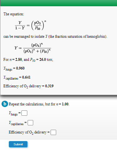 Solved The equation: 10 Y 1-Y Ir = ( PO, Pso allows the | Chegg.com