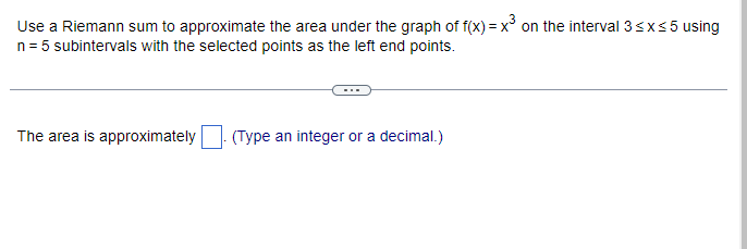 Solved Use a Riemann sum to approximate the area under the | Chegg.com