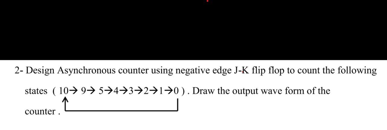 Solved 2- Design Asynchronous counter using negative edge | Chegg.com