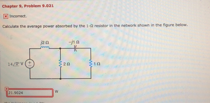 Solved Chapter 9, Problem 9.018 EX Incorrect. Find the | Chegg.com