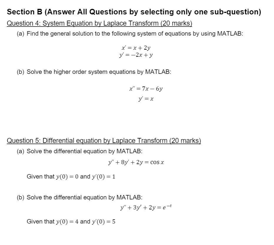 Solved Section B (Answer All Questions by selecting only one | Chegg.com