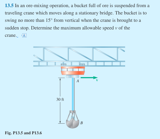 Solved 13.5 In an ore-mixing operation, a bucket full of ore | Chegg.com