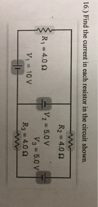 Solved Find the current in each resistor in the circuit | Chegg.com