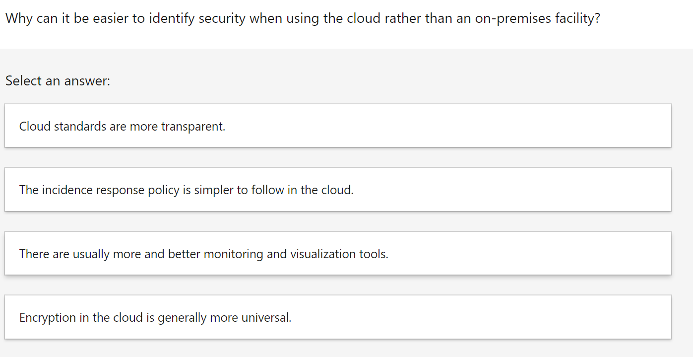 Solved Why can it be easier to identify security when using | Chegg.com